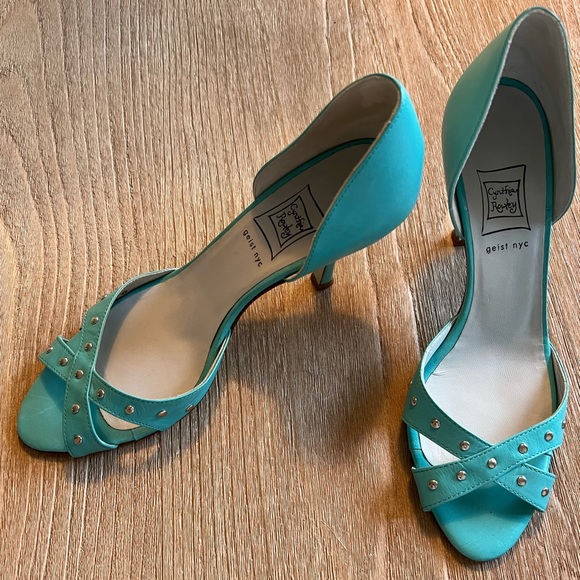 Cynthia Rowley | Shoes | Cynthia Rowley Studded Turquoise Pumps | Poshmark